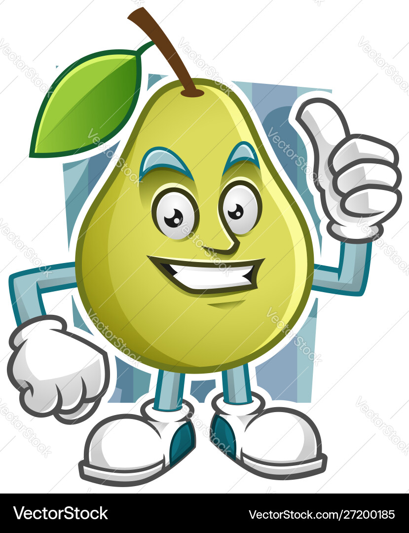 Pear character design or mascot perfect Royalty Free Vector