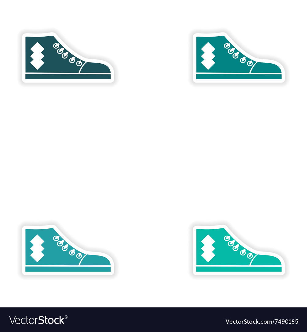 Set Of Paper Stickers On White Background Gumshoes