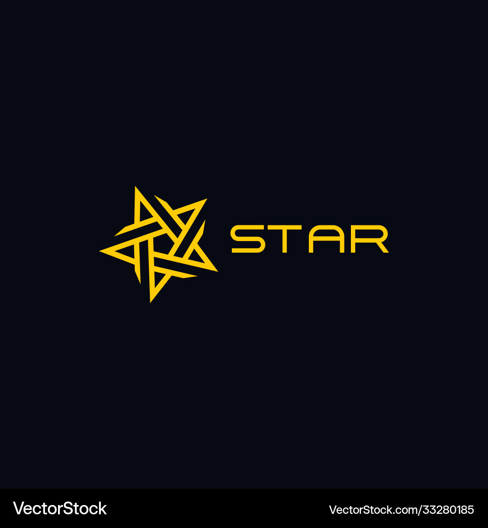 Star logo symbol strong and great Royalty Free Vector Image