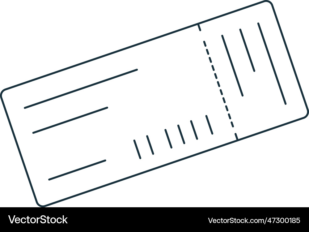 Ticket icon monochrome simple sign from Royalty Free Vector