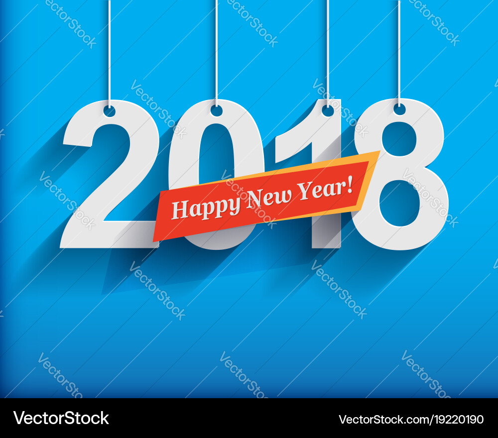 2018 white paper origami card or background Vector Image