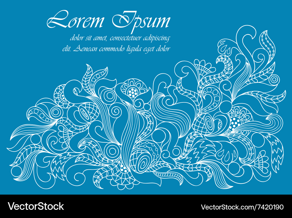 Abstract decorative waves template Royalty Free Vector Image
