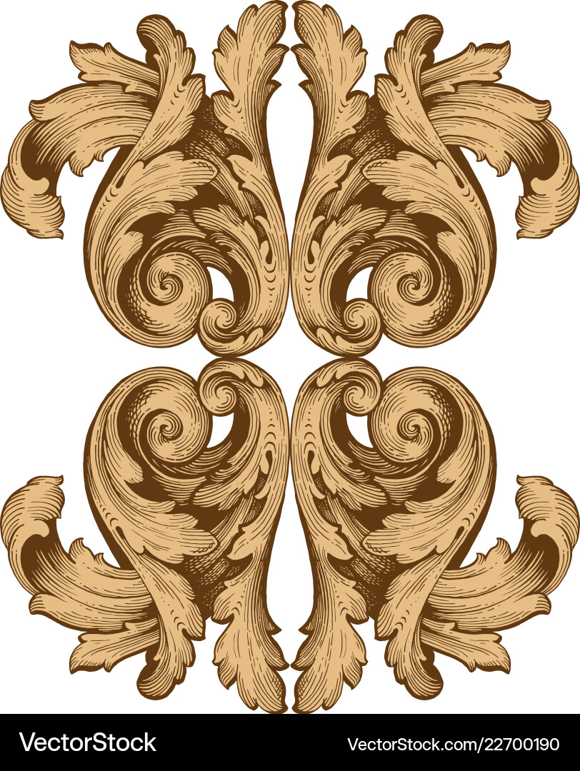 Baroque of vintage elements for design Royalty Free Vector