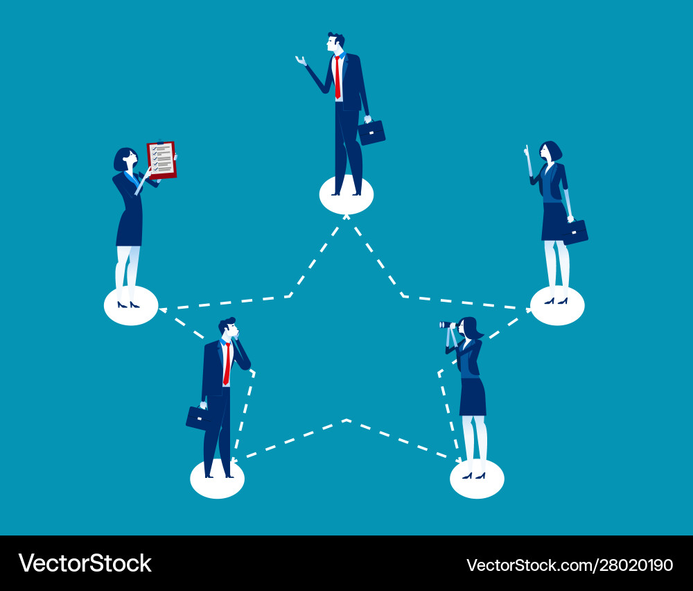 Business and network concept Royalty Free Vector Image