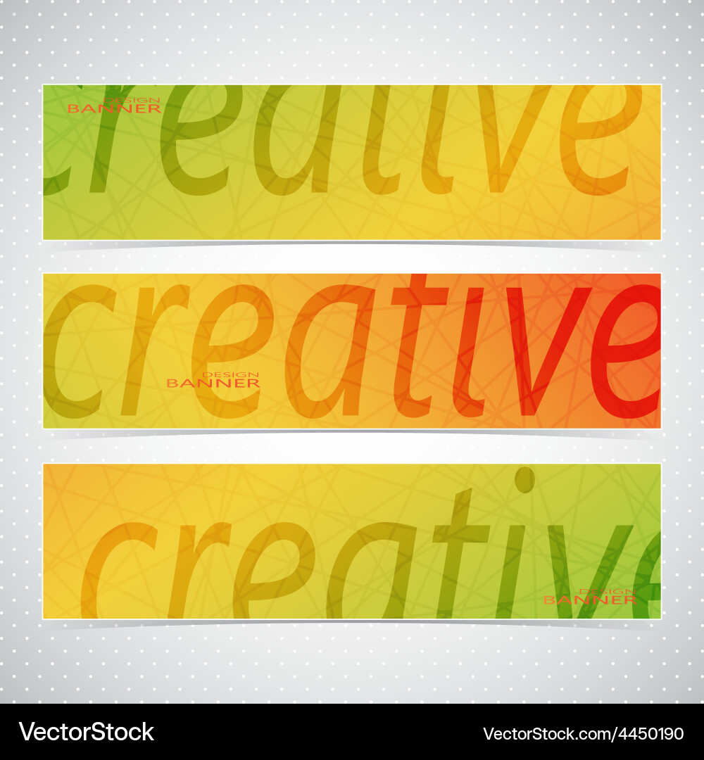 Colorful horizontal set of banners modern Vector Image