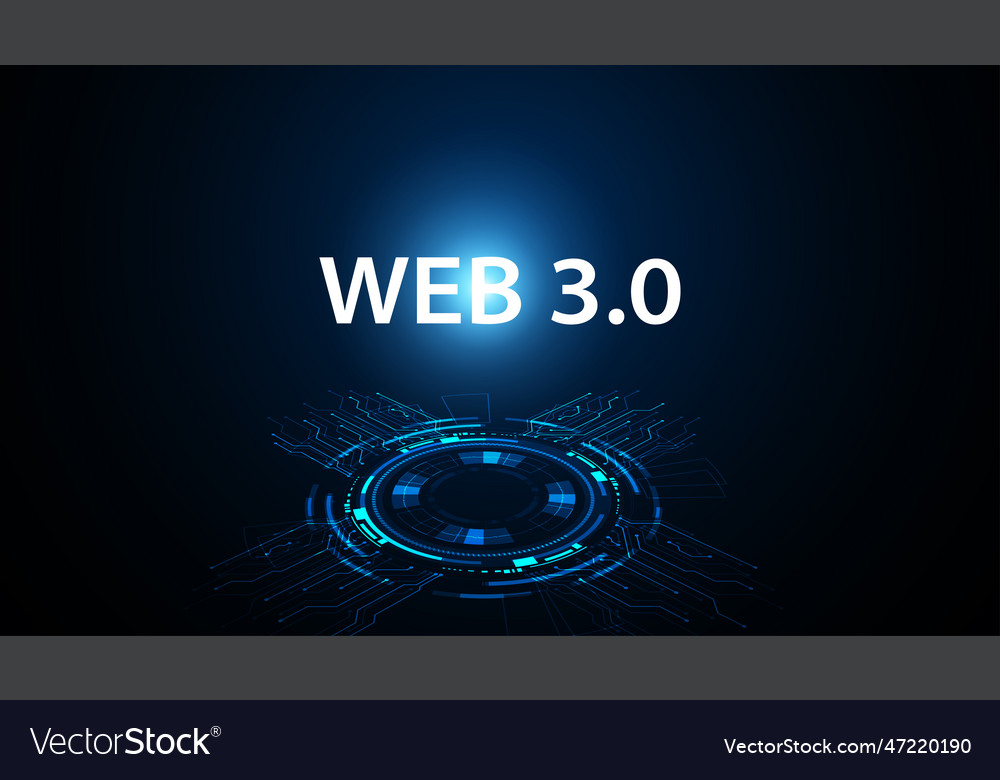 Digital web 30 concept semantic web and ai Vector Image
