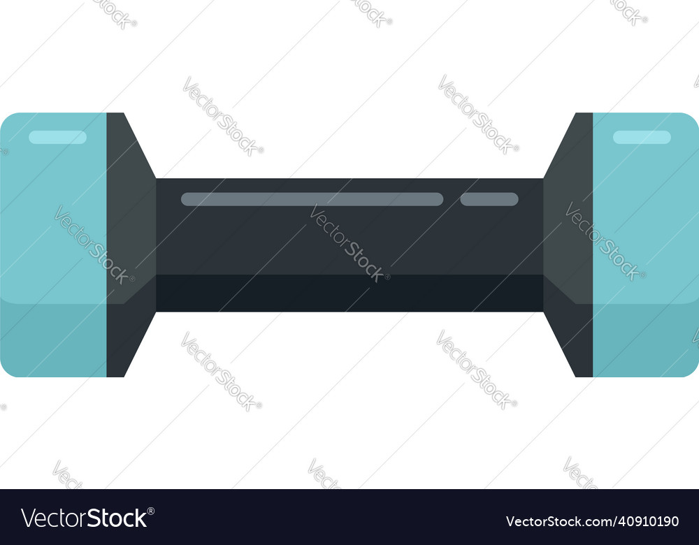 Gym dumbbell icon flat isolated Royalty Free Vector Image