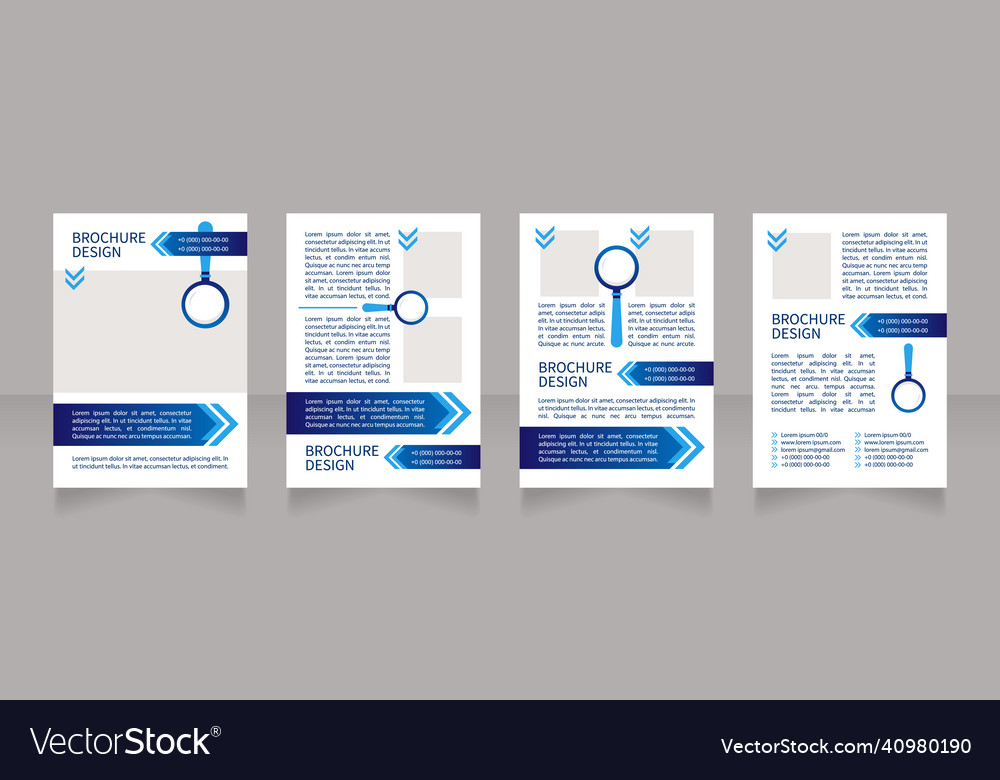 Job interview process guideline blank brochure Vector Image