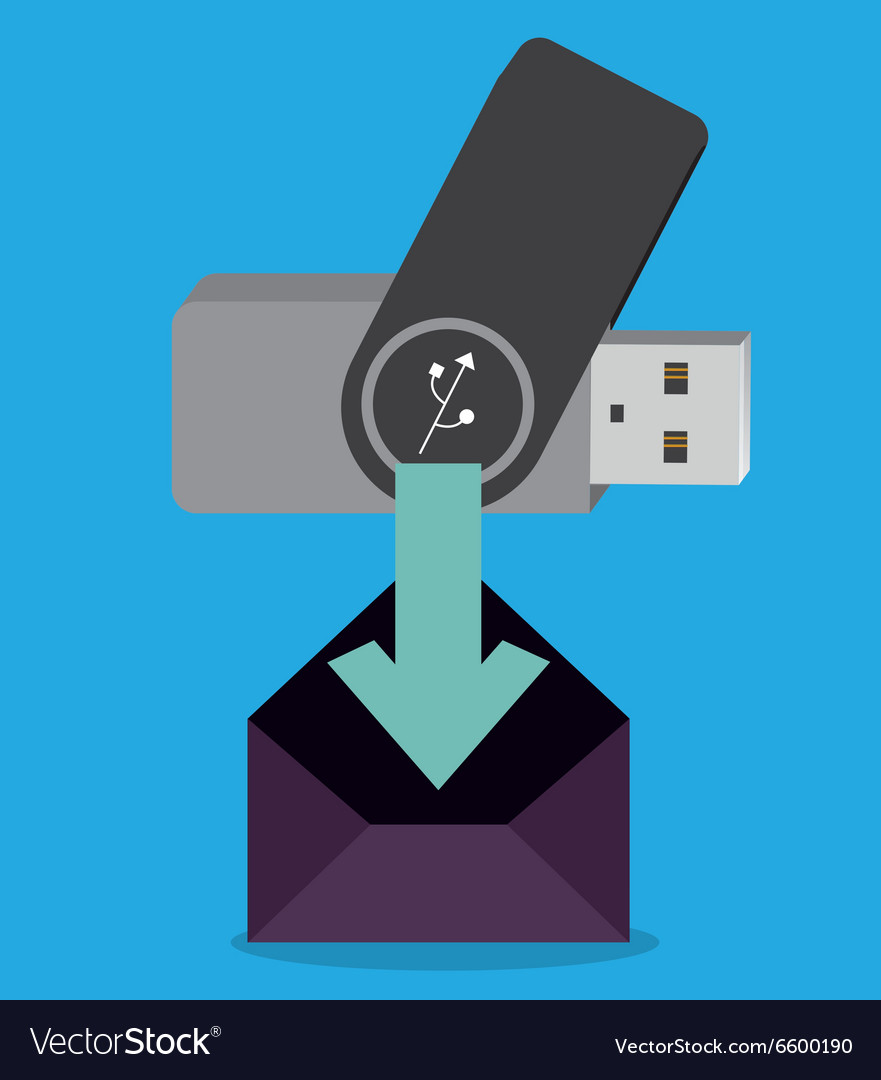 Pen drive design Royalty Free Vector Image - VectorStock