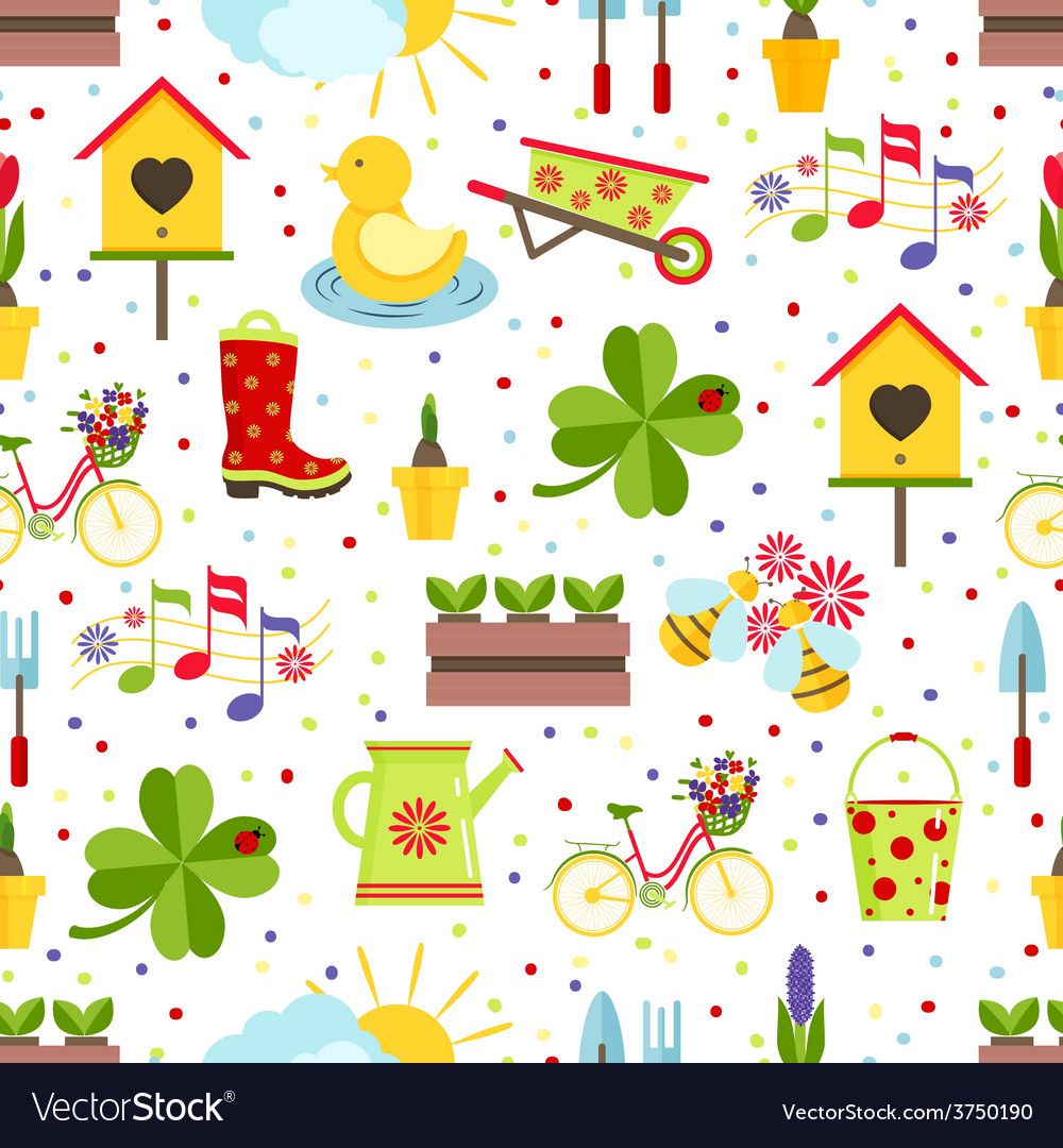 Seamless spring background Royalty Free Vector Image