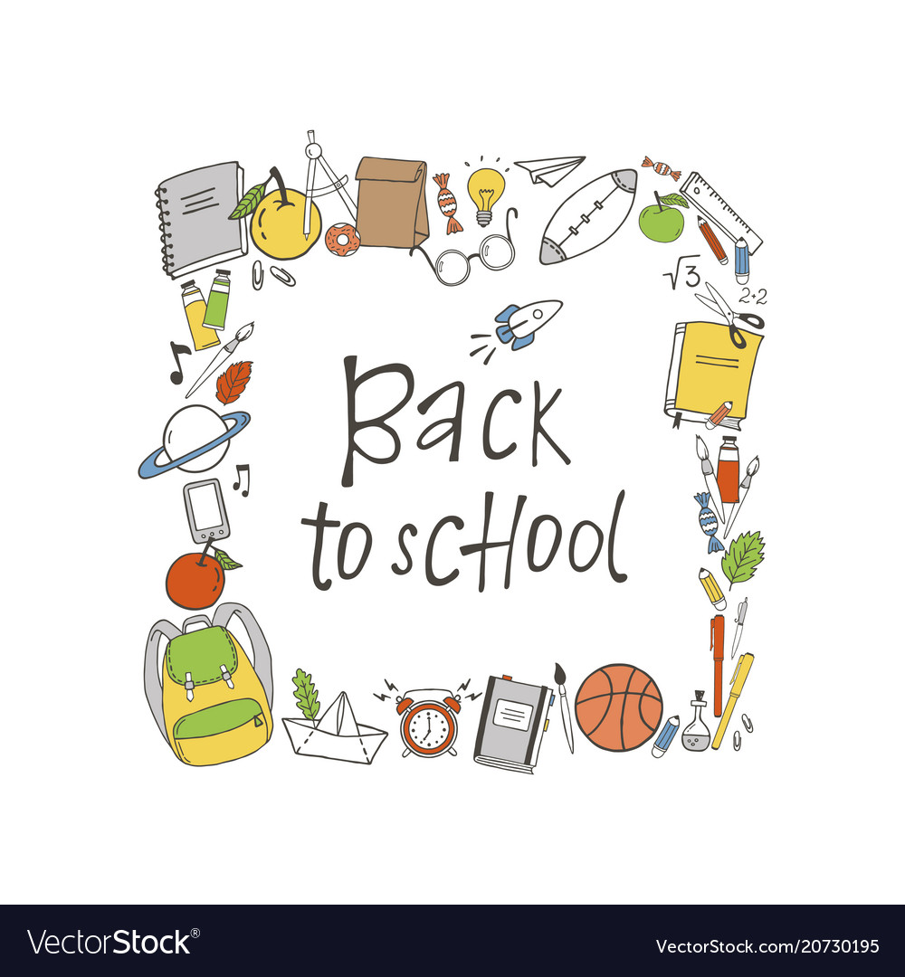 Back to school theme Royalty Free Vector Image