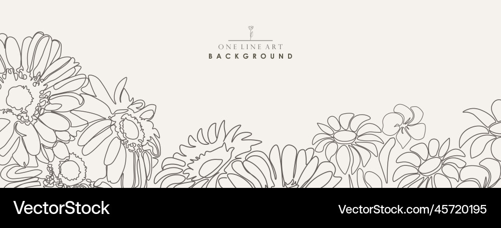 Beautiful floral hand drawn background one Vector Image