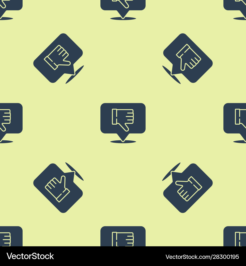 Blue dislike in speech bubble icon isolated Vector Image