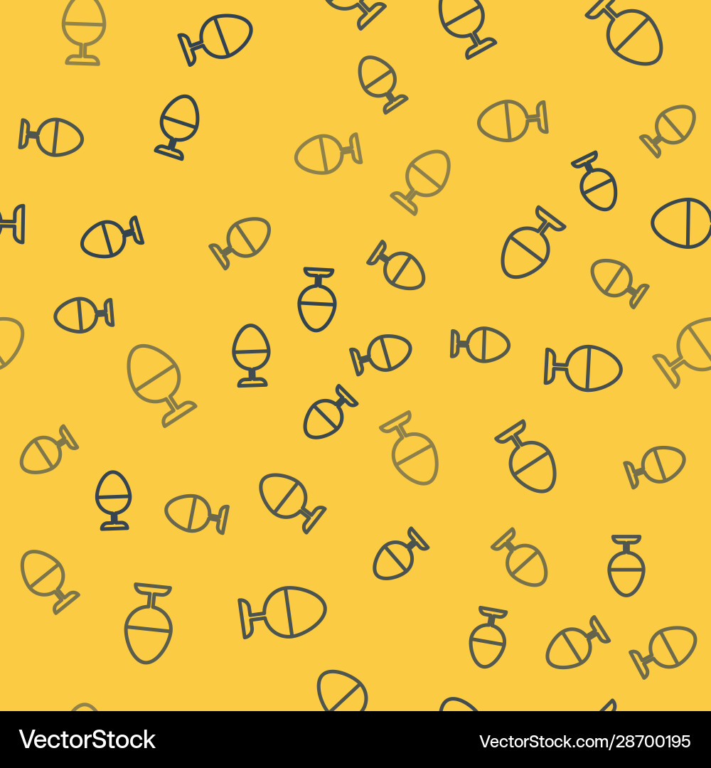 Blue line chicken egg on a stand icon isolated Vector Image