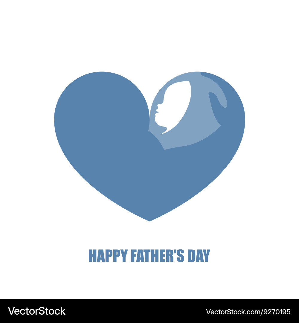 Blue strong arm holding a baby Royalty Free Vector Image