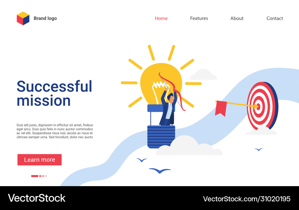 Business success achievement Royalty Free Vector Image