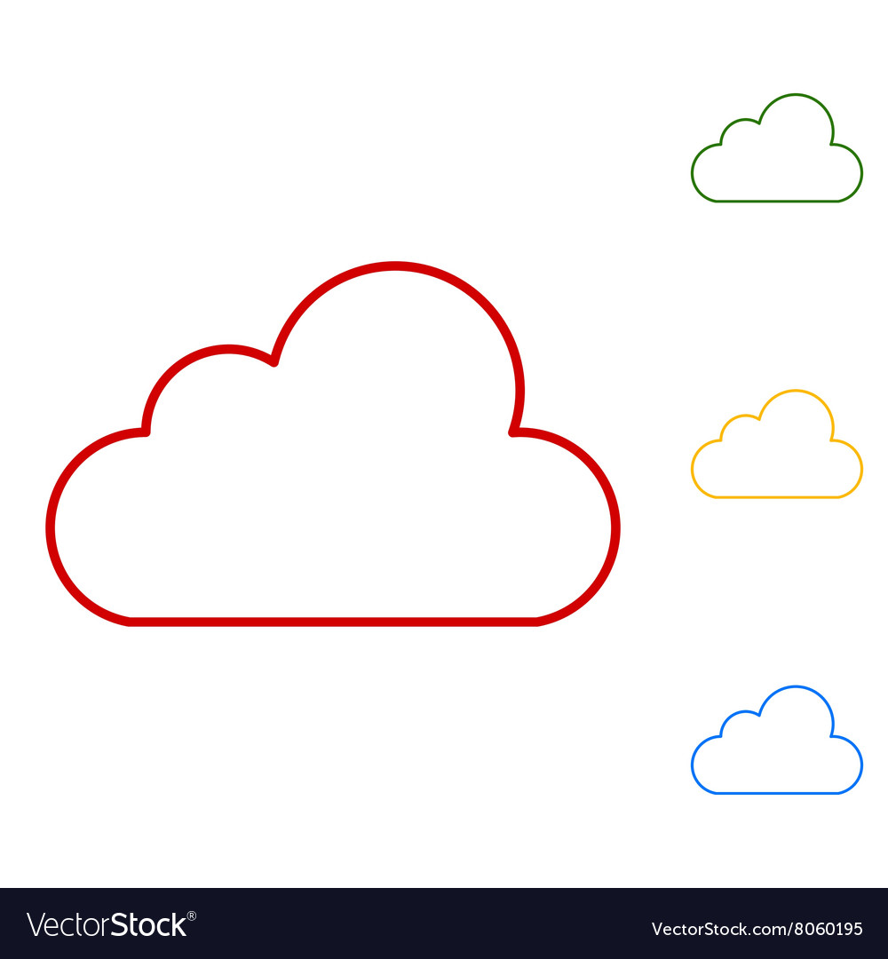 Cloud flat design style Royalty Free Vector Image