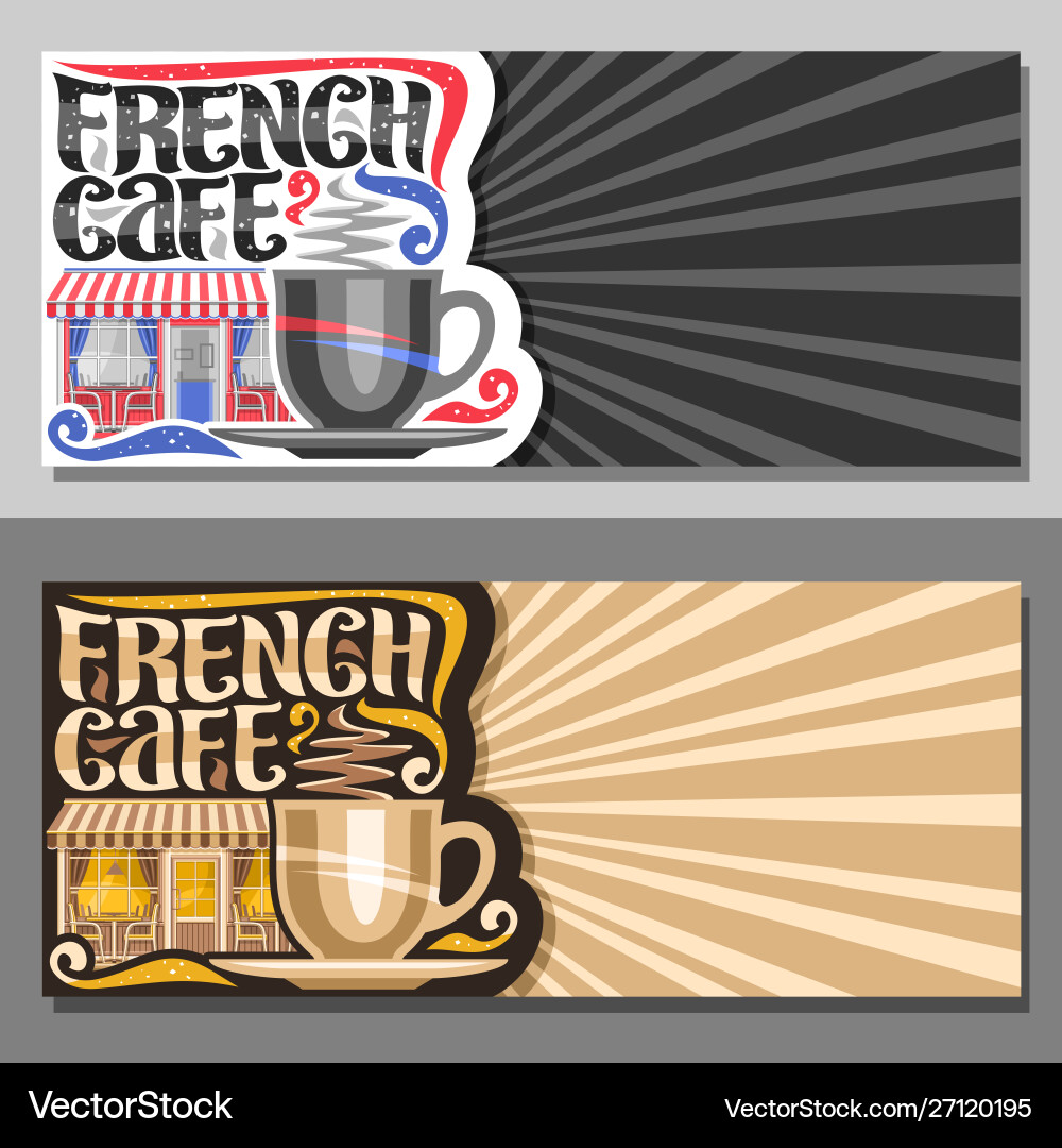 Layouts for french cafe Royalty Free Vector Image