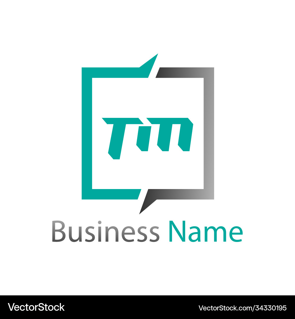 Logo tm business letter design with simple Vector Image