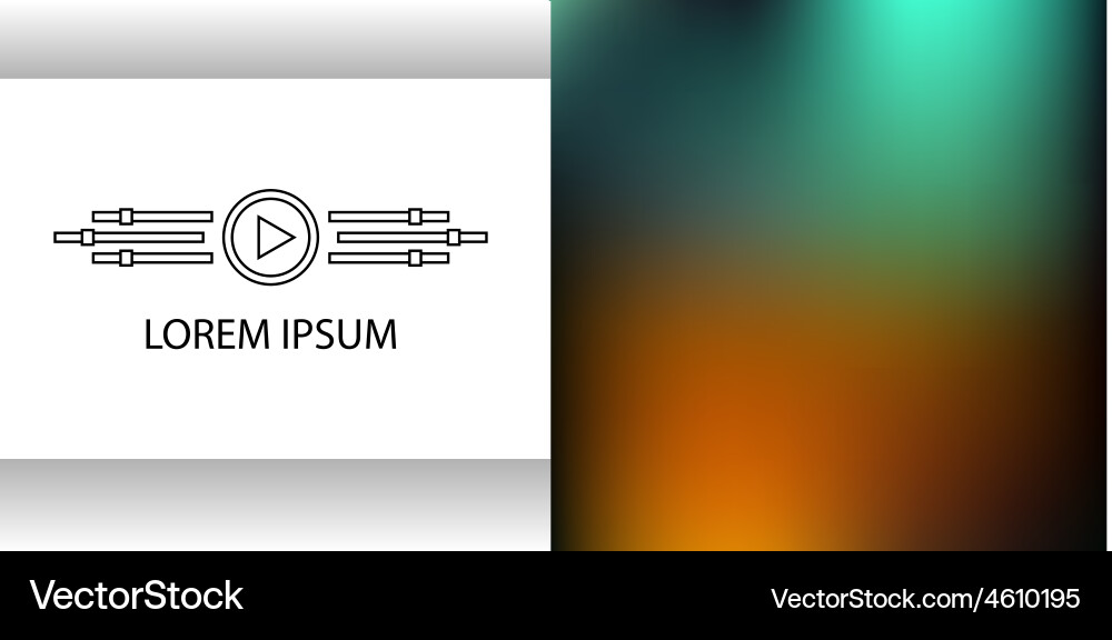Template of a logo video studio sound Royalty Free Vector
