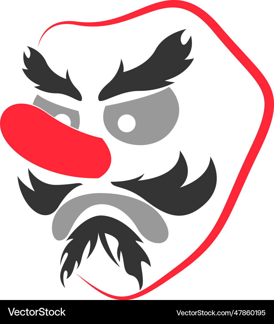 Traditional tengu mask icon Royalty Free Vector Image