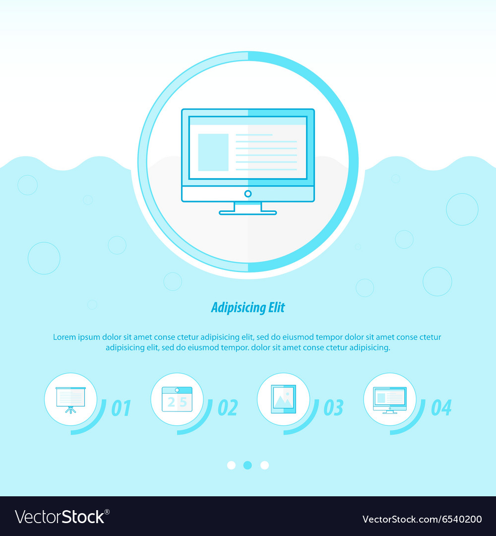 Computing concept design template blue color Vector Image