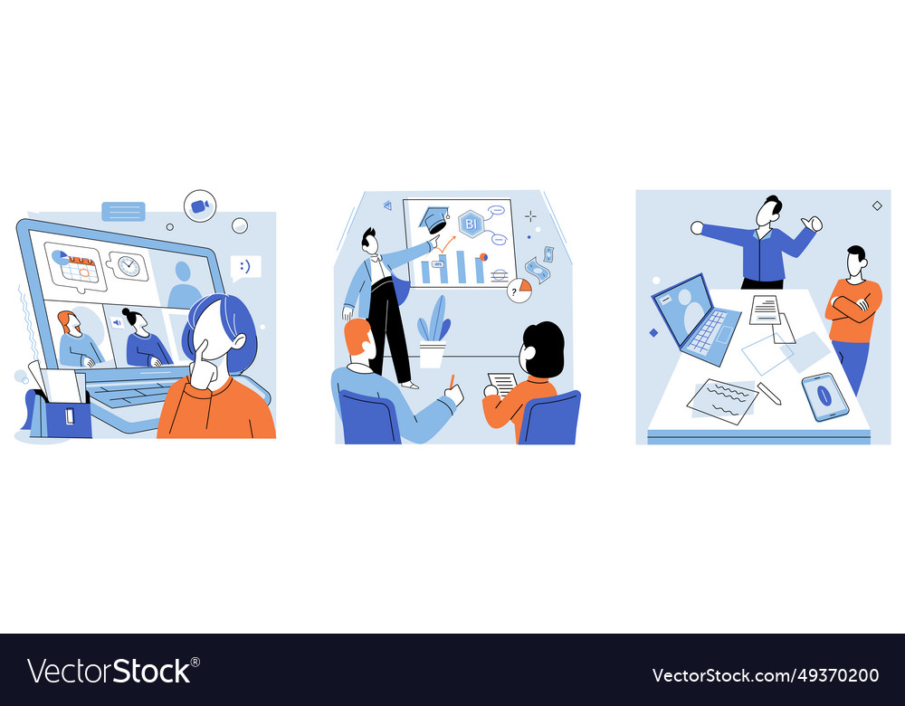 Corporate training internal training programs Vector Image Corporate training internal training programs Vector Image