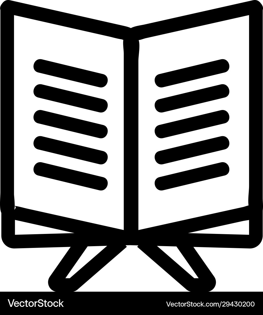 Koran icon isolated contour symbol Royalty Free Vector Image