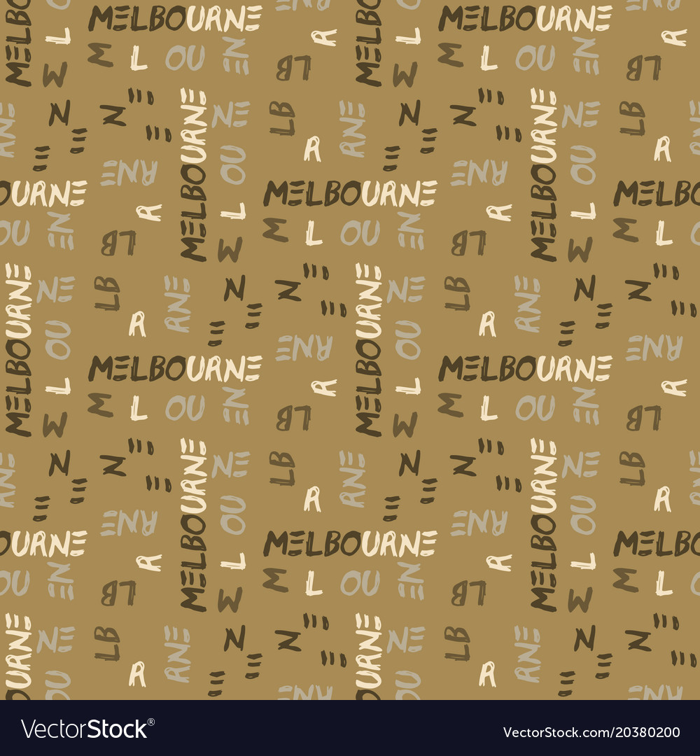 Melbourne pattern seamless design Royalty Free Vector Image