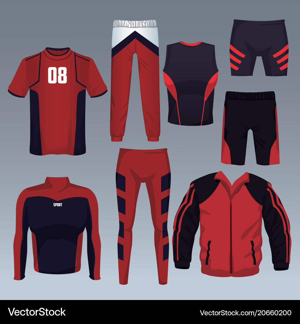 Set sport wear collection Royalty Free Vector Image