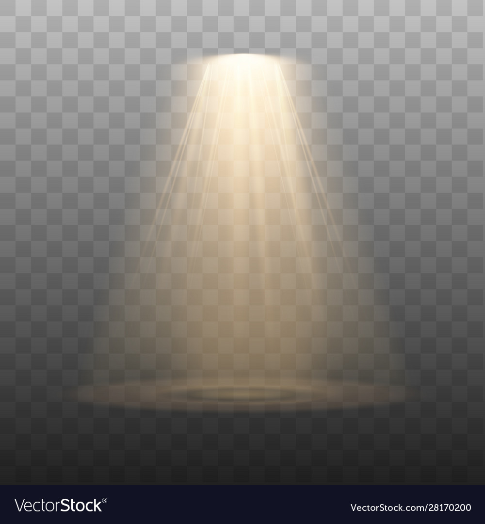 Spotlight isolated on transparent background Vector Image
