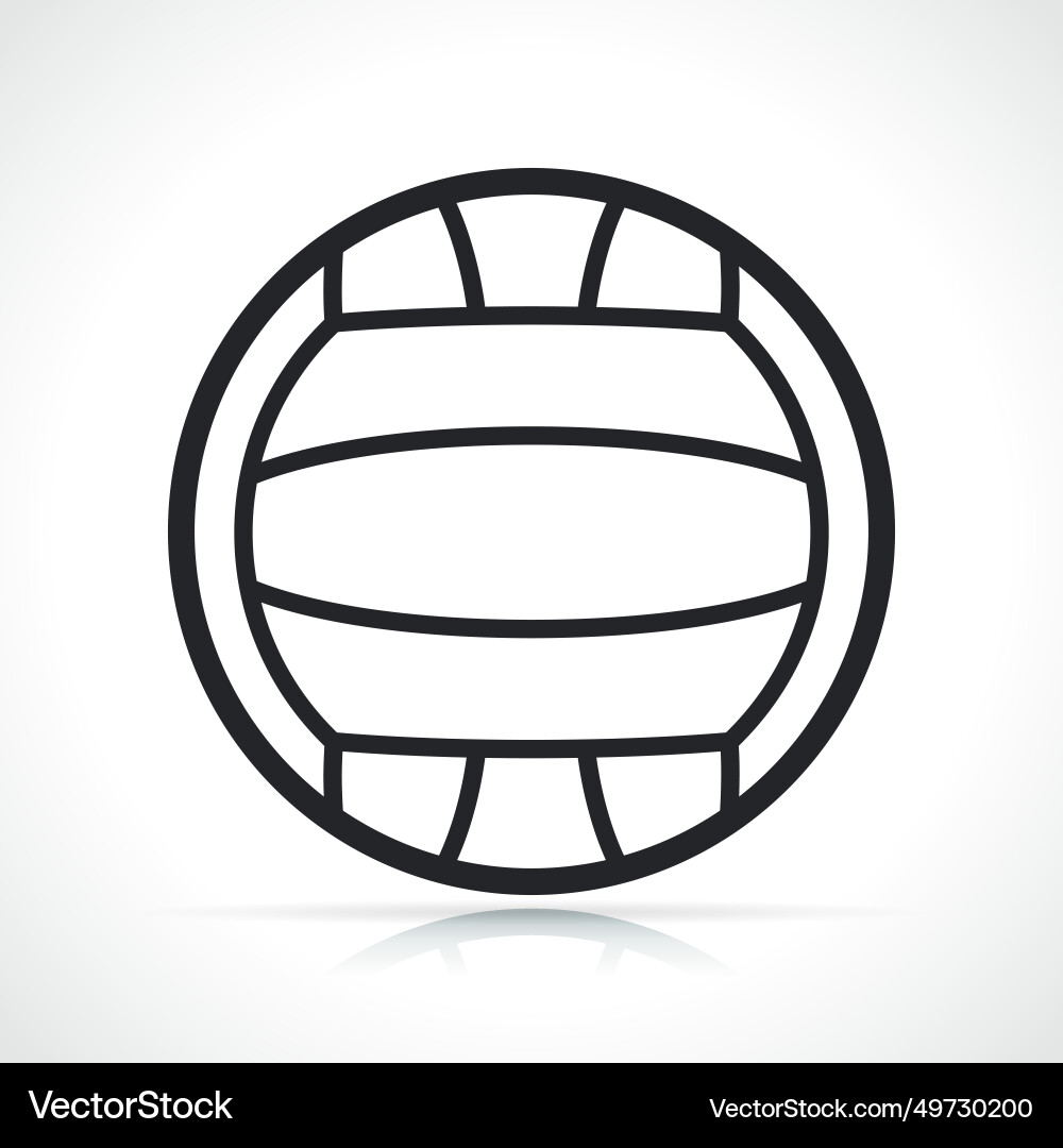 Volley-ball ball line icon isolated Royalty Free Vector