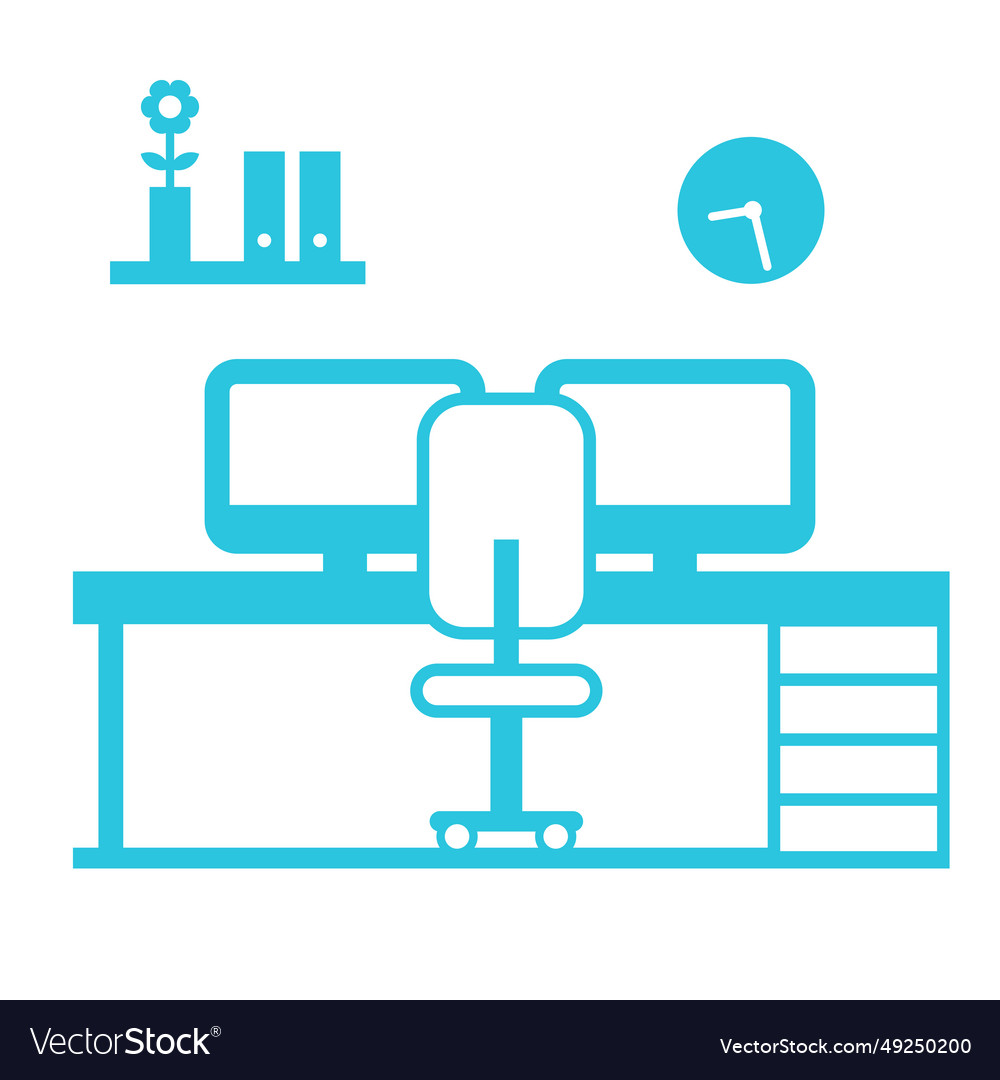 Working station workspace new space Royalty Free Vector Working station workspace new space Royalty Free Vector
