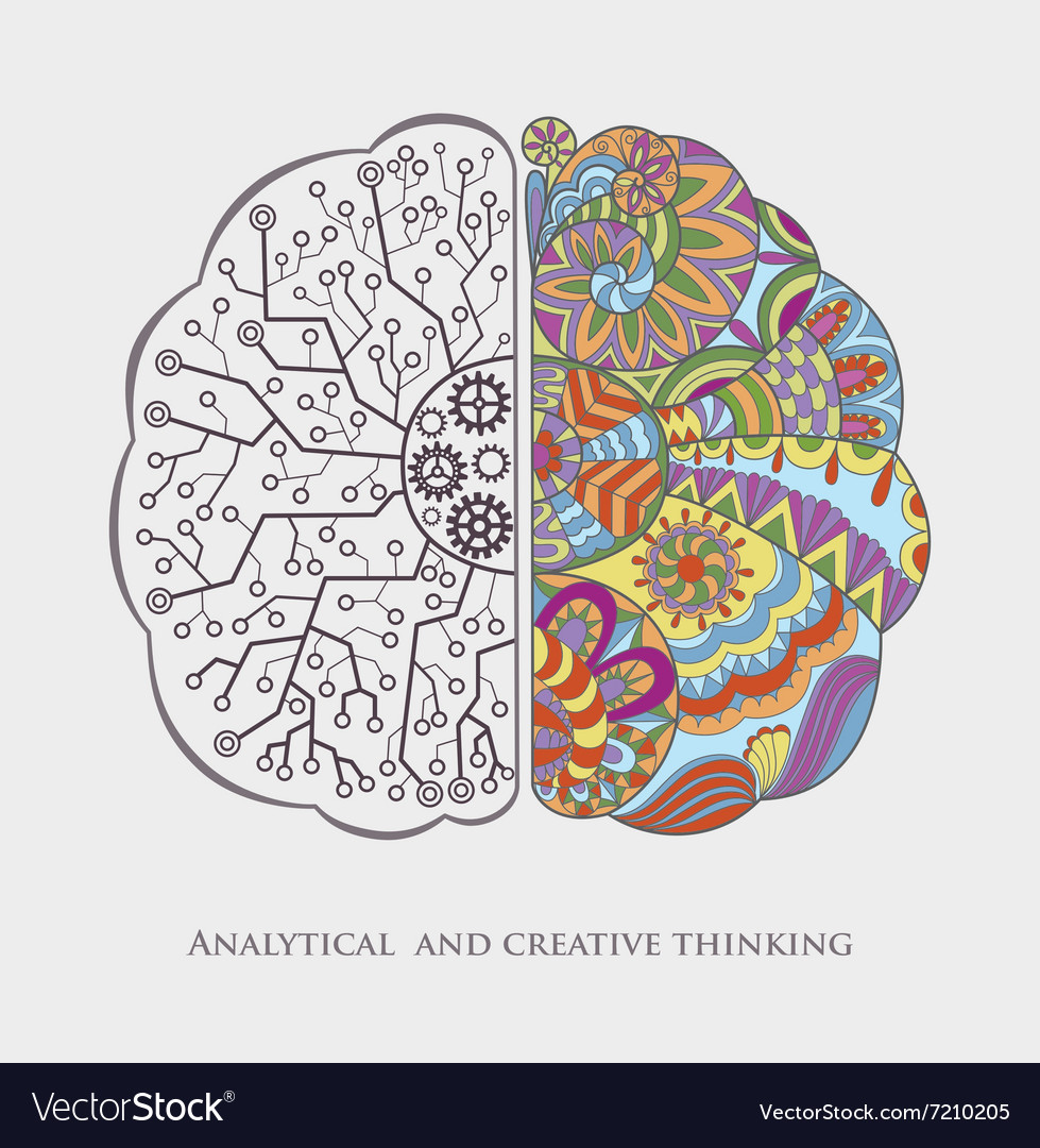 Analytical and Creative Thinking Royalty Free Vector Image