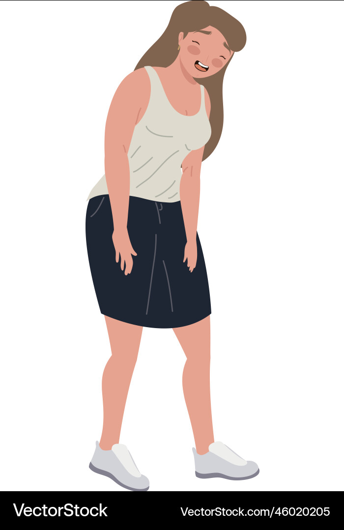 Blond woman laughing Royalty Free Vector Image