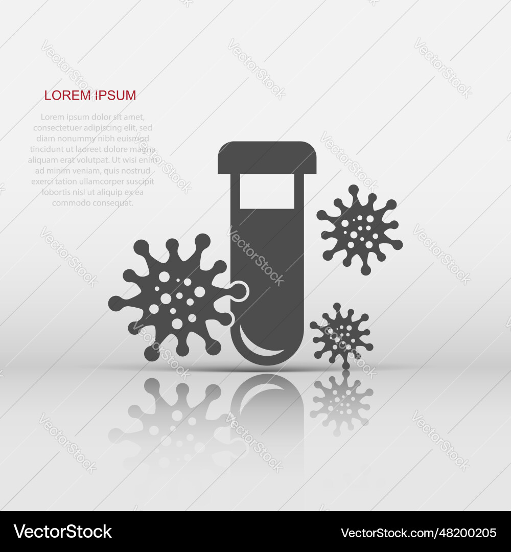 Coronavirus test icon in flat style covid-19 on Vector Image