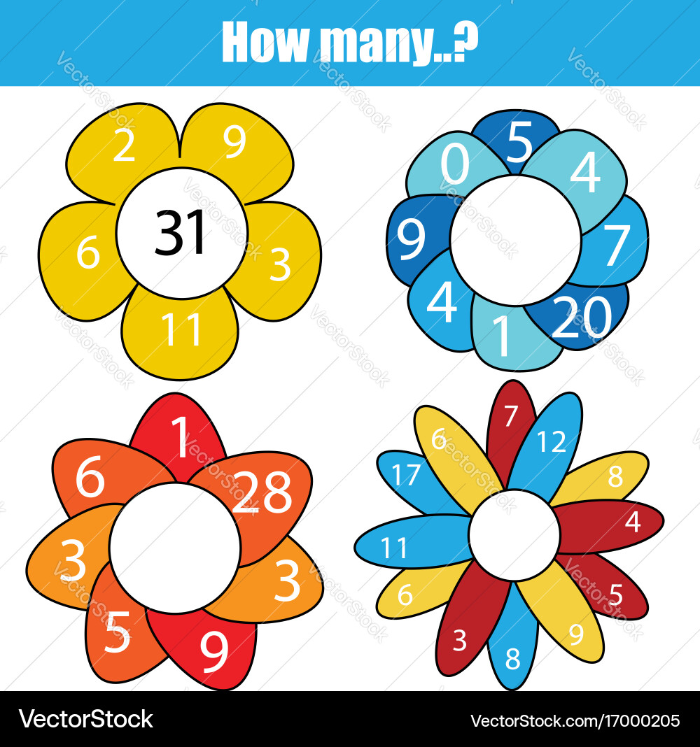 Counting educational children game kids activity Vector Image