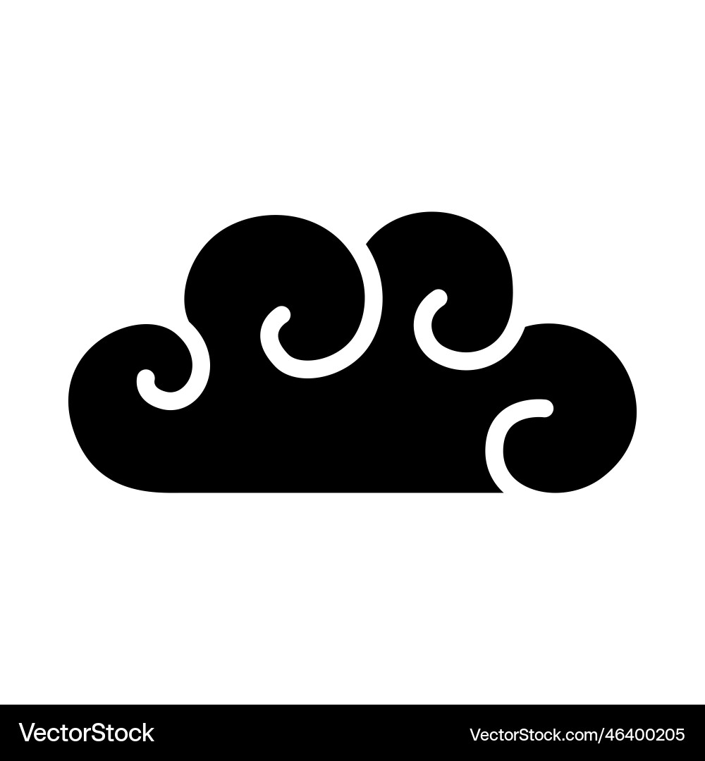 Curl cloud icon Royalty Free Vector Image - VectorStock