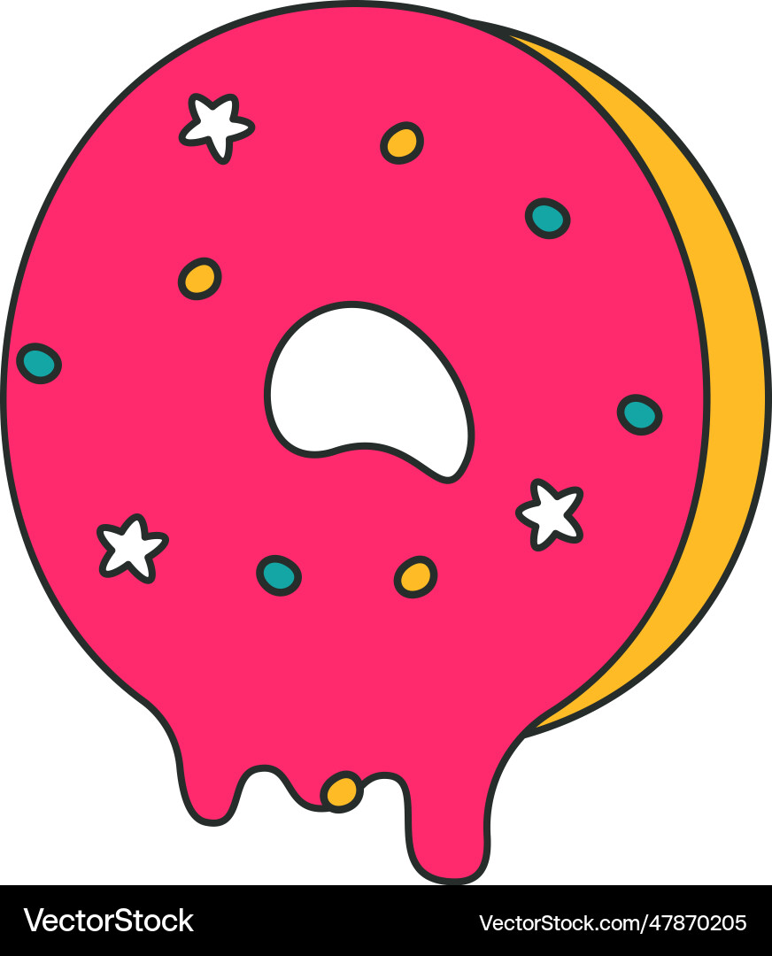 Donut sweet bakery Royalty Free Vector Image - VectorStock