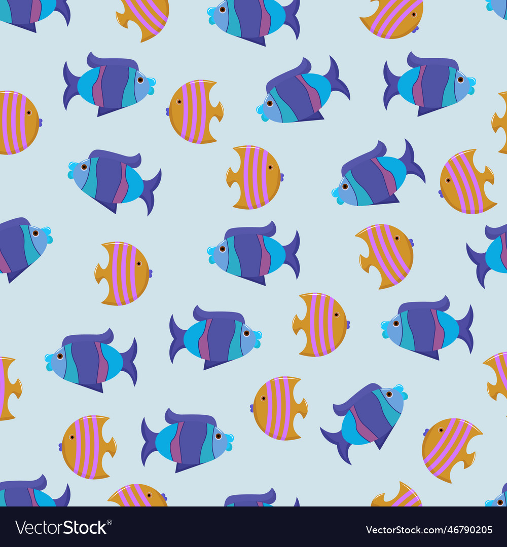 Fish pattern Royalty Free Vector Image - VectorStock