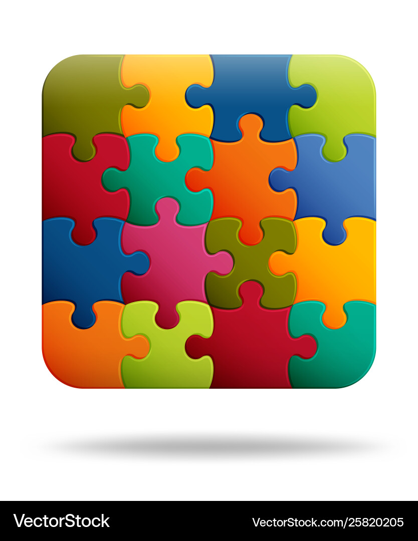 Jigsaw puzzle background with many colorful pieces