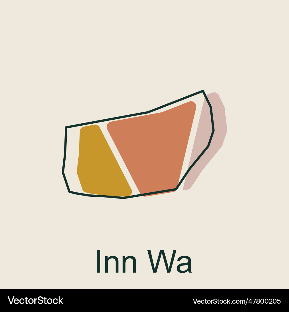 Map of inn wa design Royalty Free Vector Image