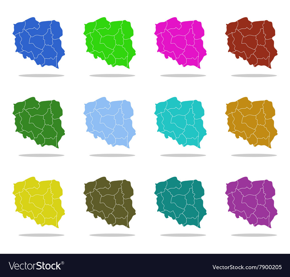 Map poland Royalty Free Vector Image - VectorStock