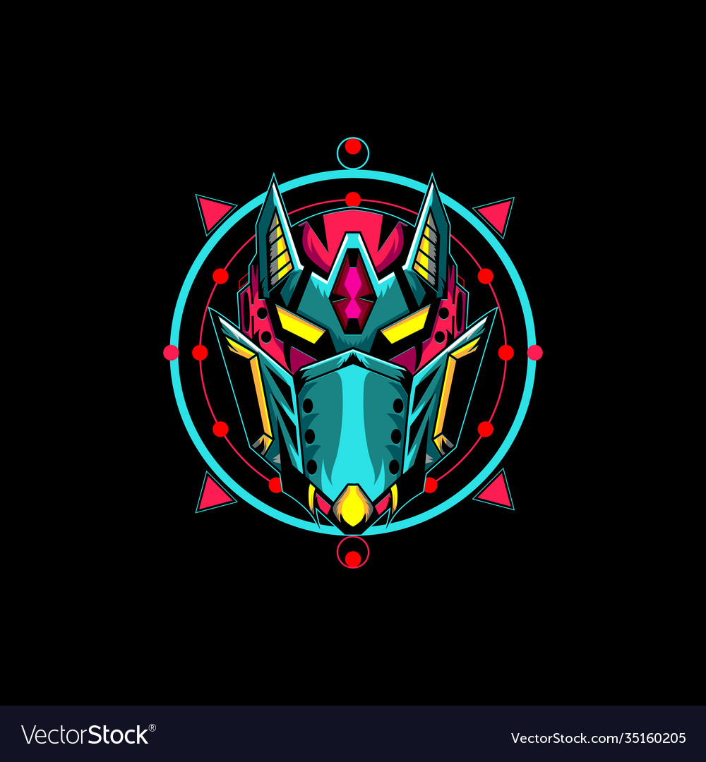 Robot head Royalty Free Vector Image - VectorStock