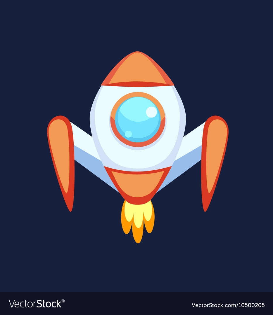 Rocket icons isolated Royalty Free Vector Image