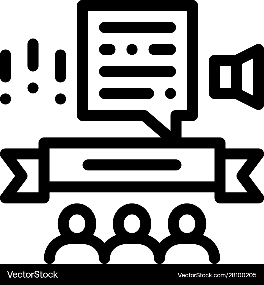 Student graduates announcement icon outline Vector Image