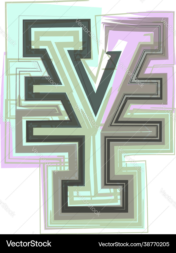Yen symbol line logo icon design Royalty Free Vector Image
