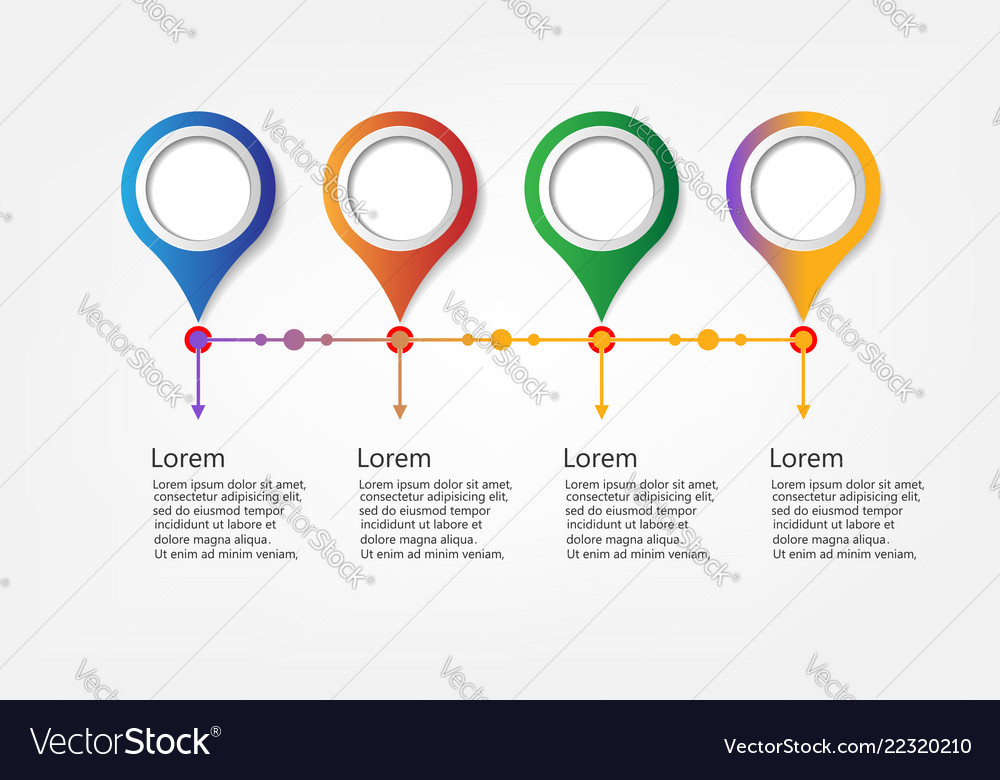 Business data visualization process chart Vector Image