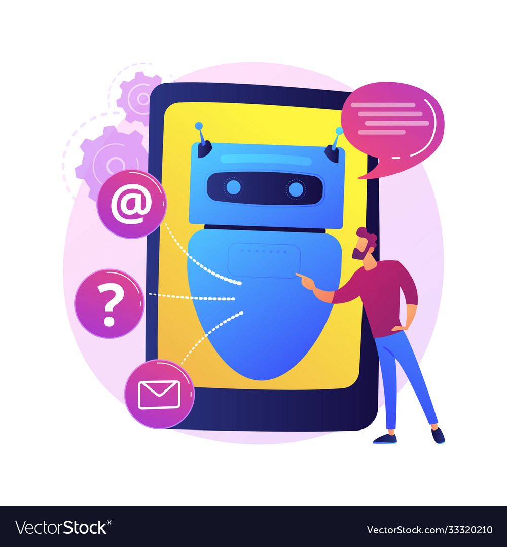 Chatbot artificial intelligence abstract concept Vector Image Chatbot artificial intelligence abstract concept Vector Image