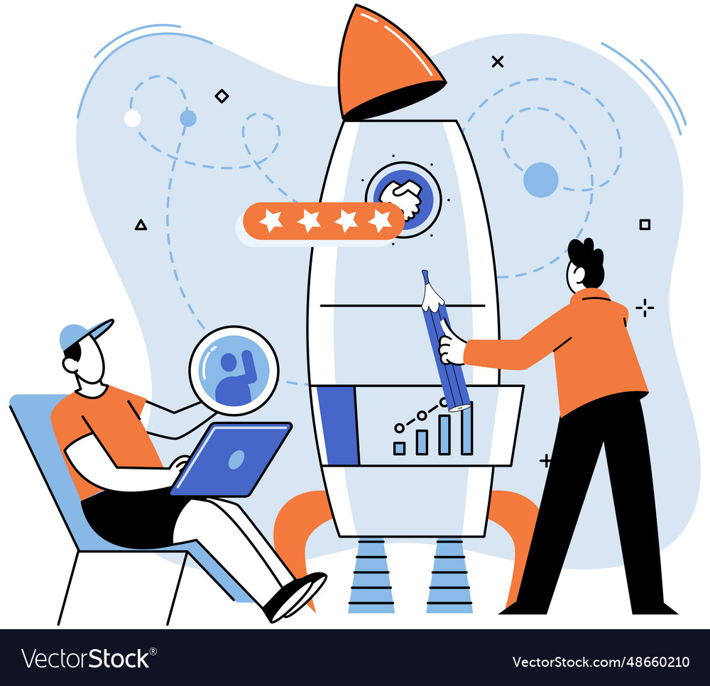 Finding new ideas complex problem solving Vector Image